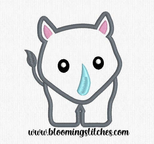 Appliqué Nursery Rhino – Blooming Stitches