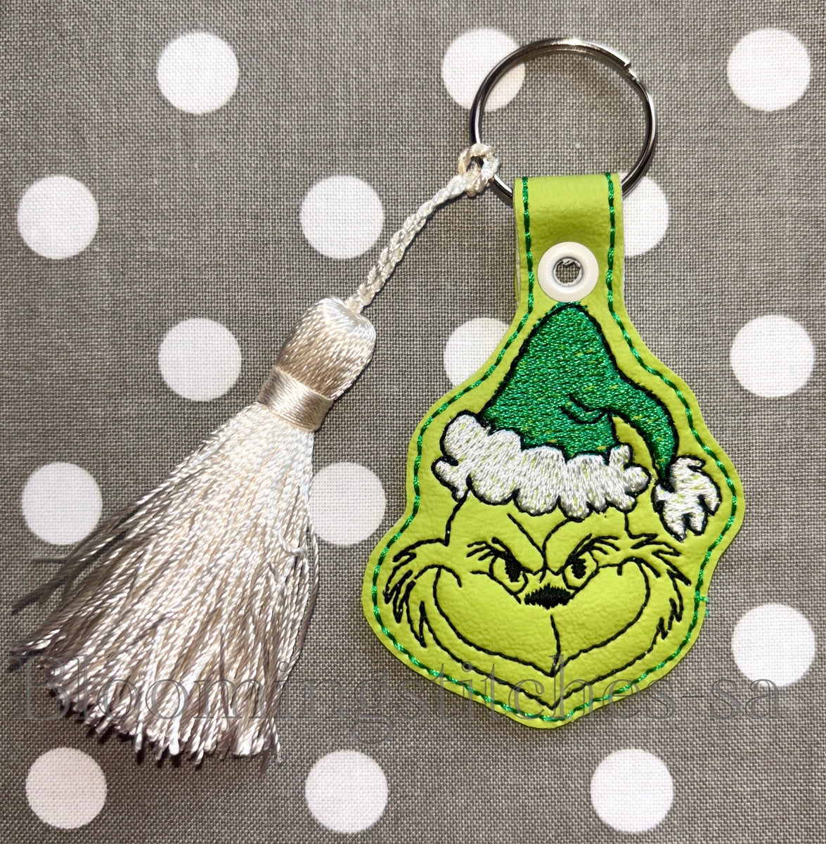 Grinch Key Fob – Blooming Stitches