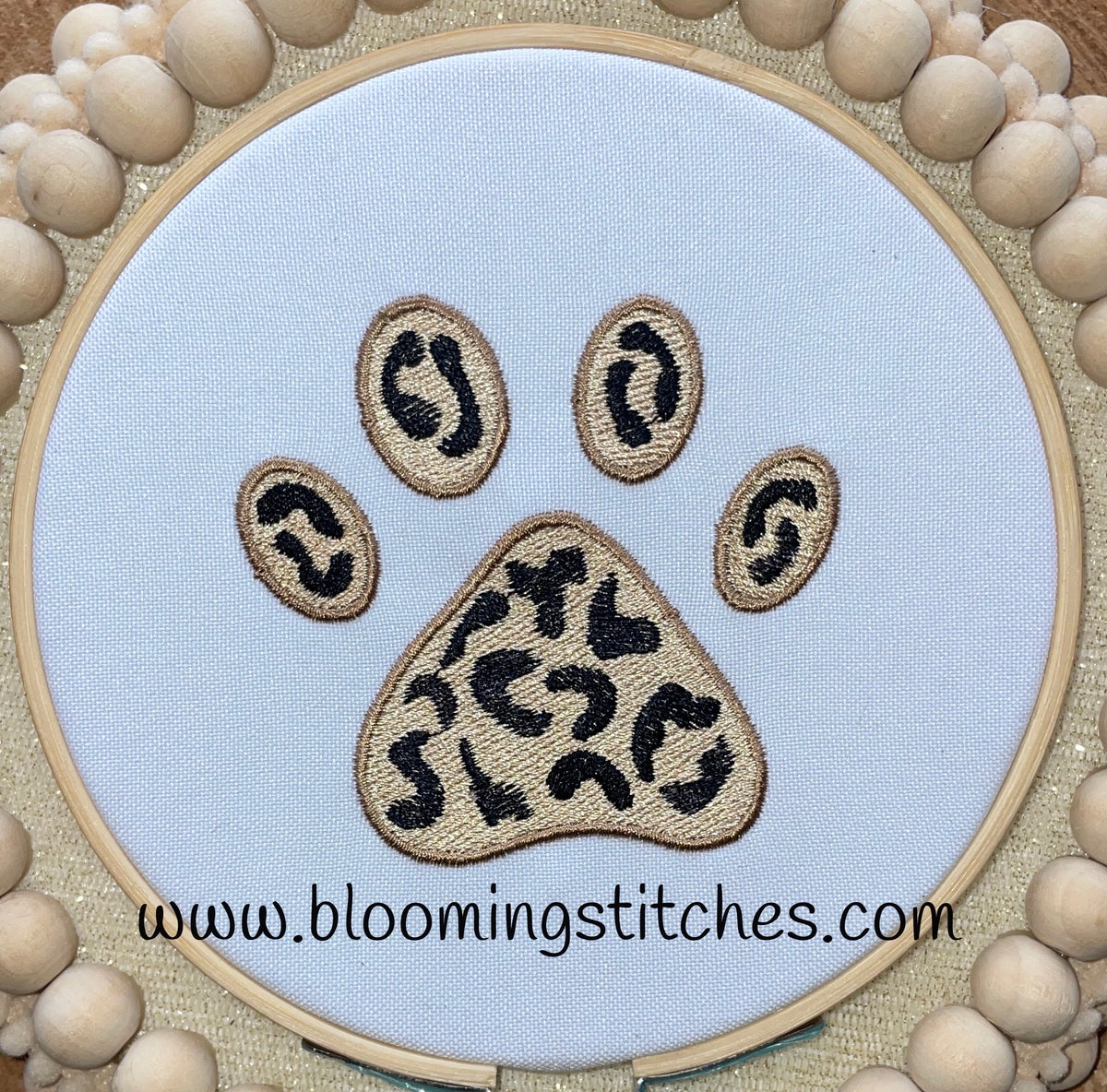 Paw Leopard Print – Blooming Stitches