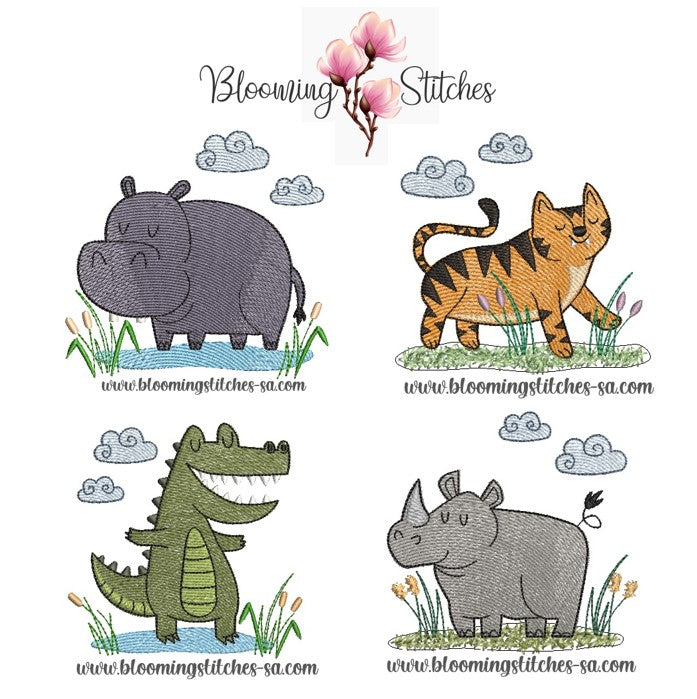 Funky Animals SET 1 – Blooming Stitches