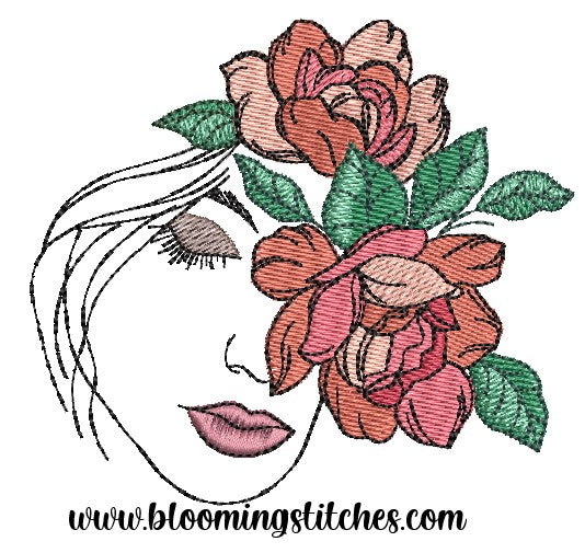 Head Portrait 14 – Blooming Stitches