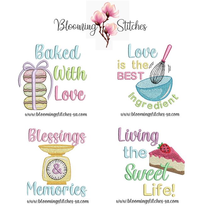 Kitchen wording SET 1 – Blooming Stitches