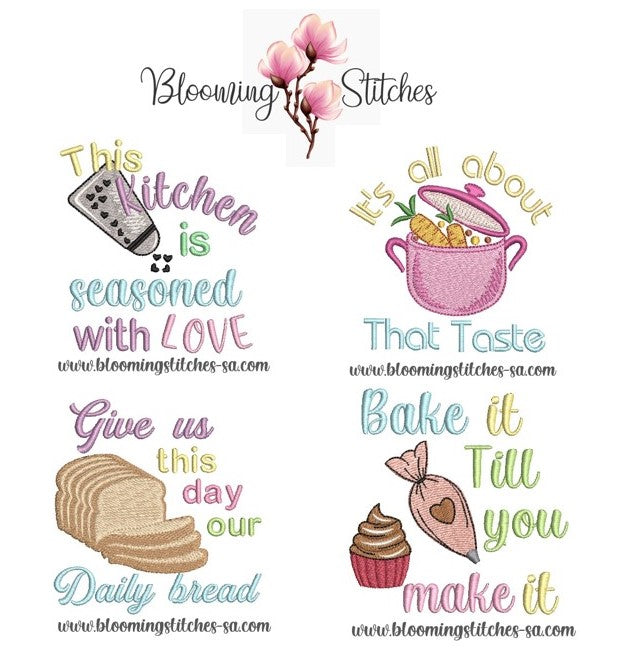 Kitchen Wording SET 2 – Blooming Stitches