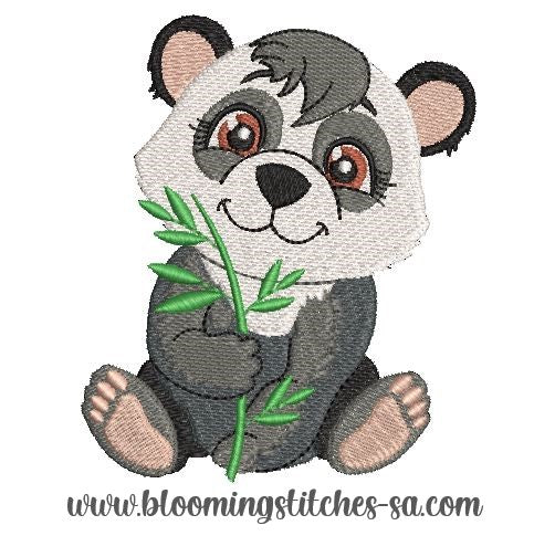 Panda with Bamboo – Blooming Stitches