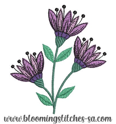 Purple Joy Flowers – Blooming Stitches