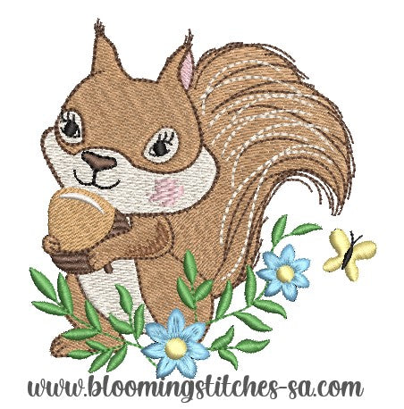 Squirrel with nut Boy – Blooming Stitches