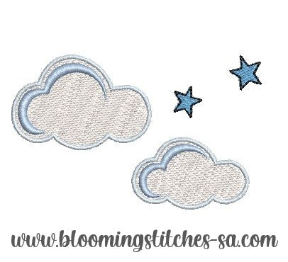 Clouds & Stars (2 designs) – Blooming Stitches
