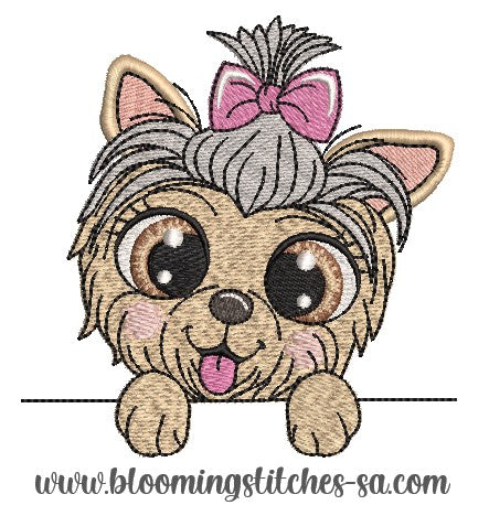 Yorkie Face – Blooming Stitches