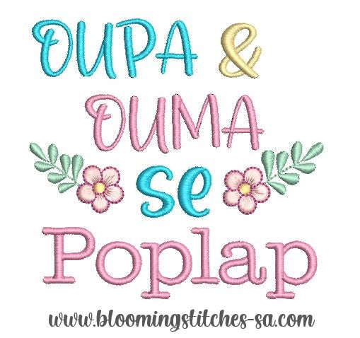 Oupa en Ouma se poplap – Blooming Stitches