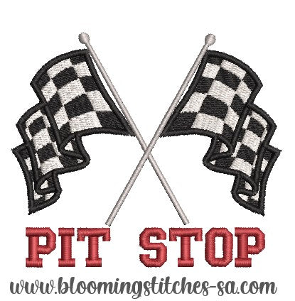 Pit Stop Racing Flags – Blooming Stitches