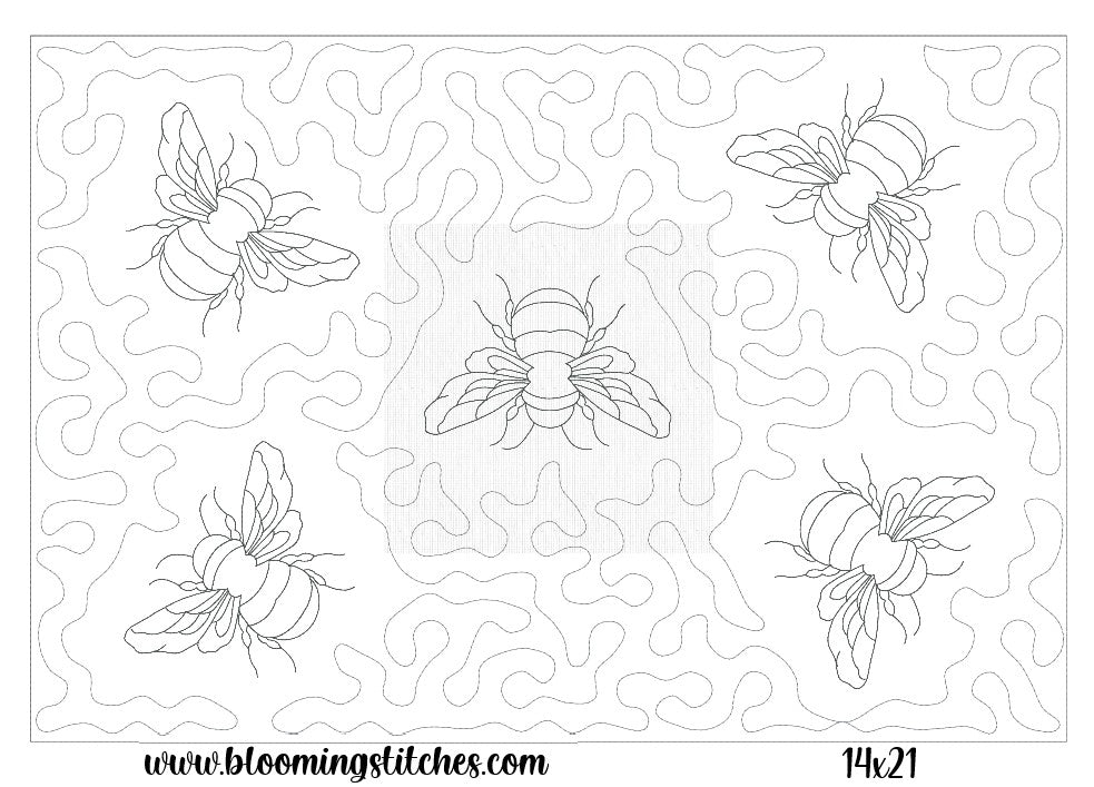 Bumble Bee Quilt Block 2 – Blooming Stitches