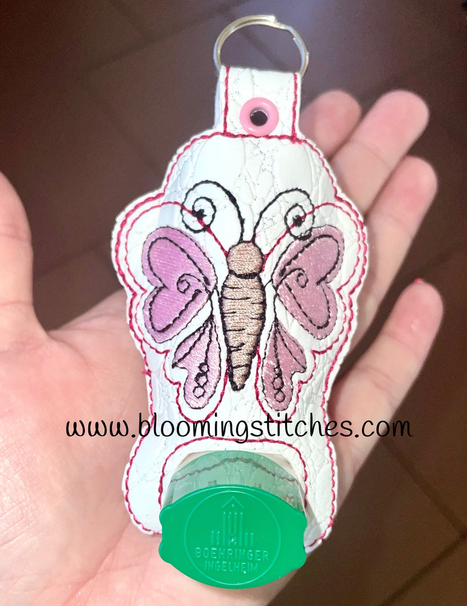 Butterfly Inhaler Case In the hoop – Blooming Stitches