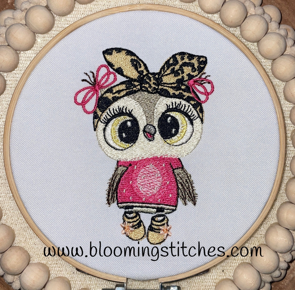Big Eyes Owl With Head Band – Blooming Stitches
