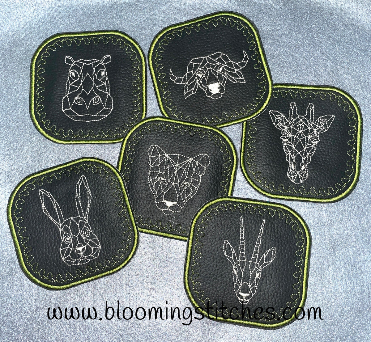 Geometric Animal Coasters SET 1 – Blooming Stitches